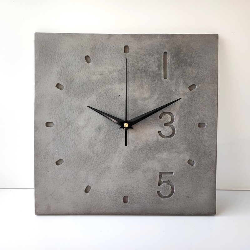 Concrete Clock - Etsy