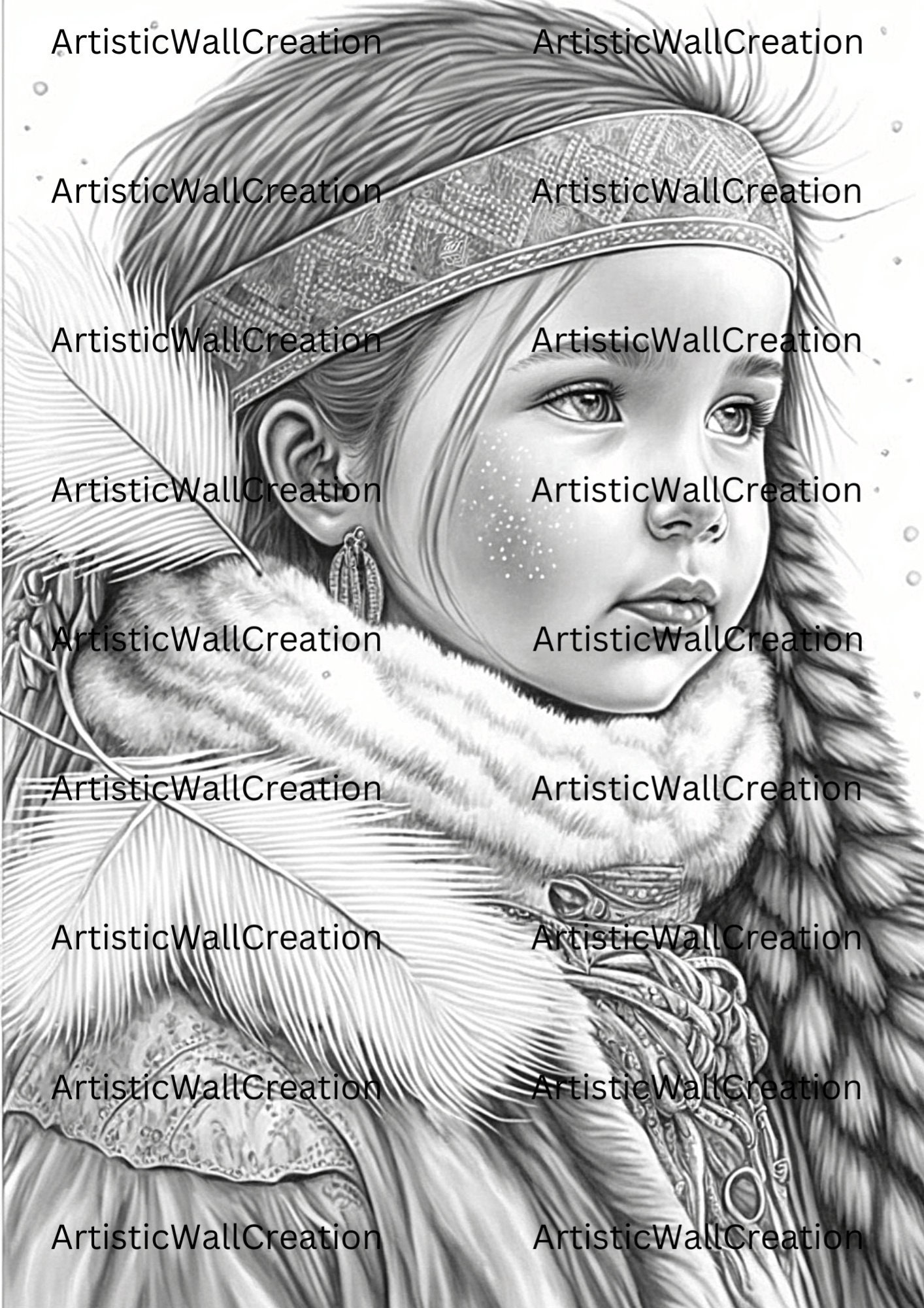 Winter Grayscale Coloring Pages | Little Princess Girls | Christmas ...