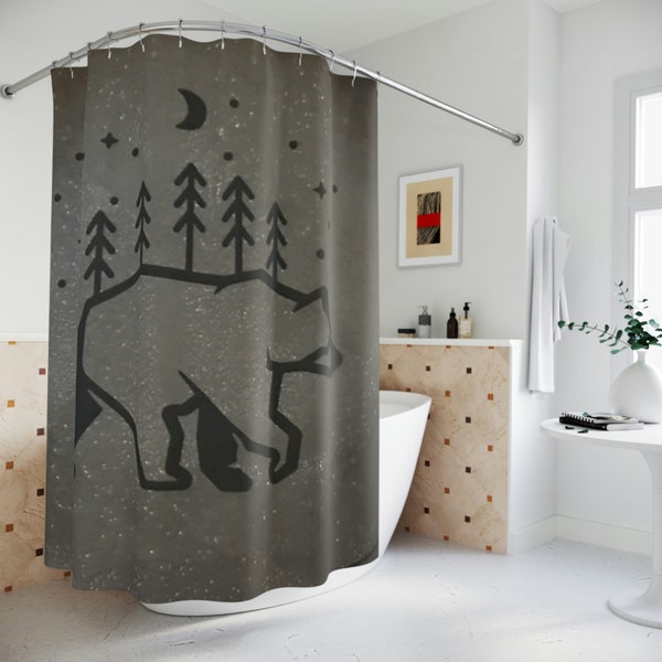 Bear Shower Curtain - Etsy