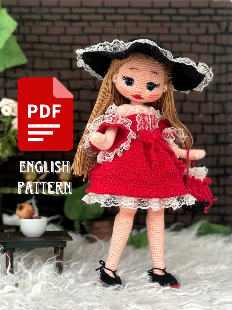 Amelia Doll Crochet Pattern: English Pattern (PDF) - Etsy