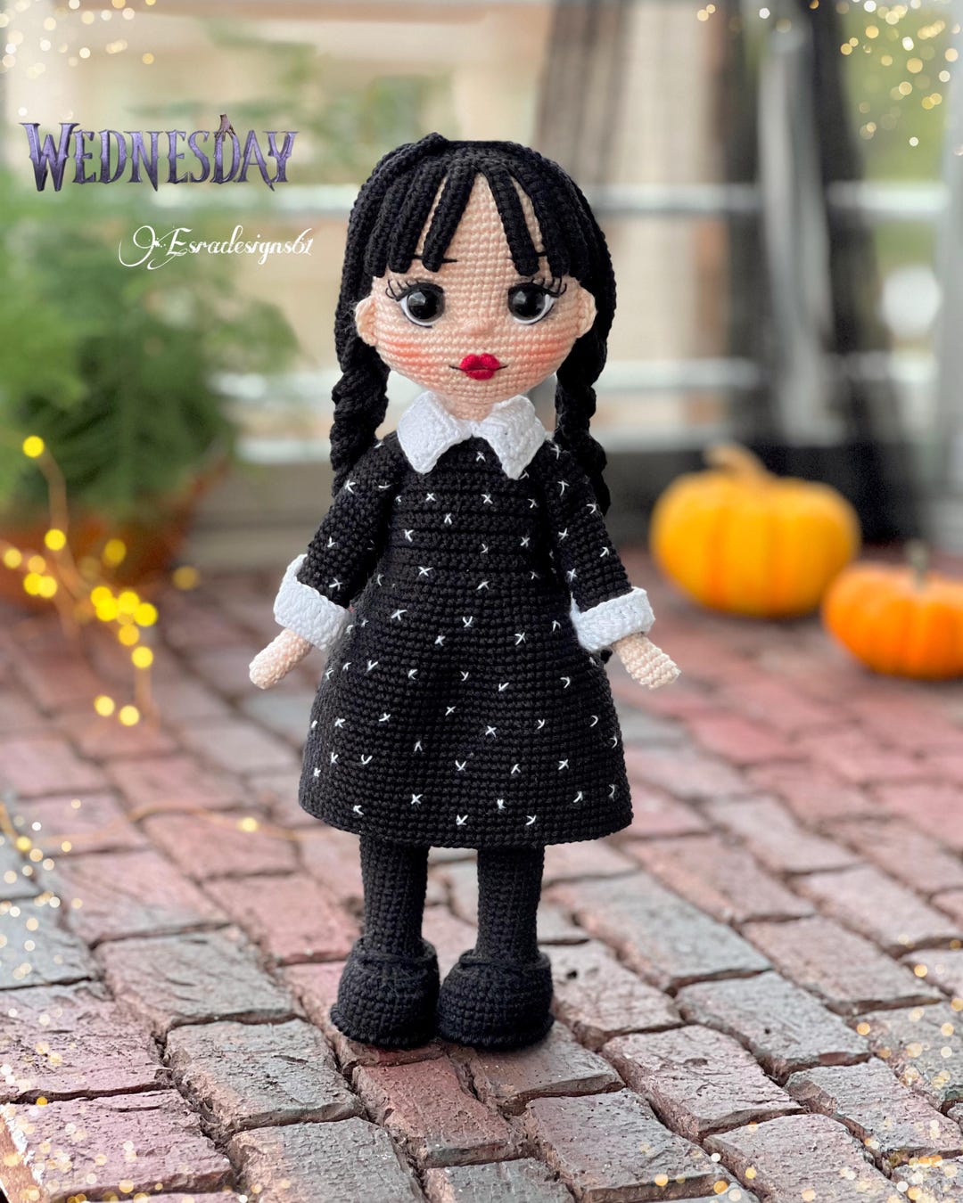 Wednesday Doll , Crochet Doll, Amigurumi Doll - Etsy