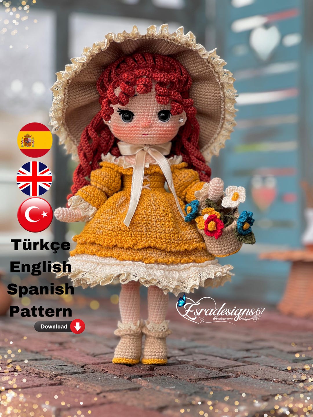 Emma Doll Pattern , Crochet Pattern , Doll Pattern , English Pattern ...