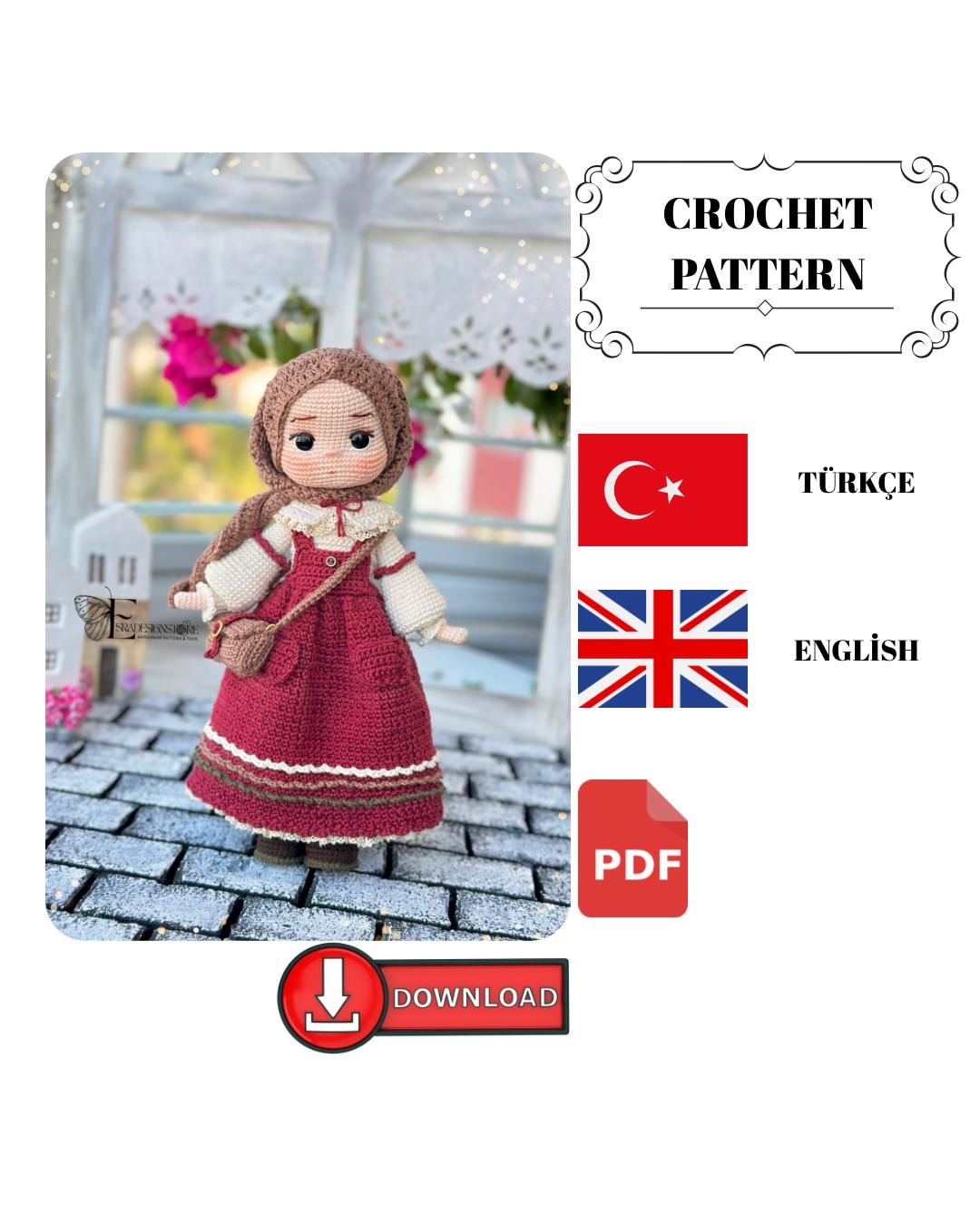 Crochet Doll Pattern: Hijab Baby, Sare English (PDF Pattern) - Etsy