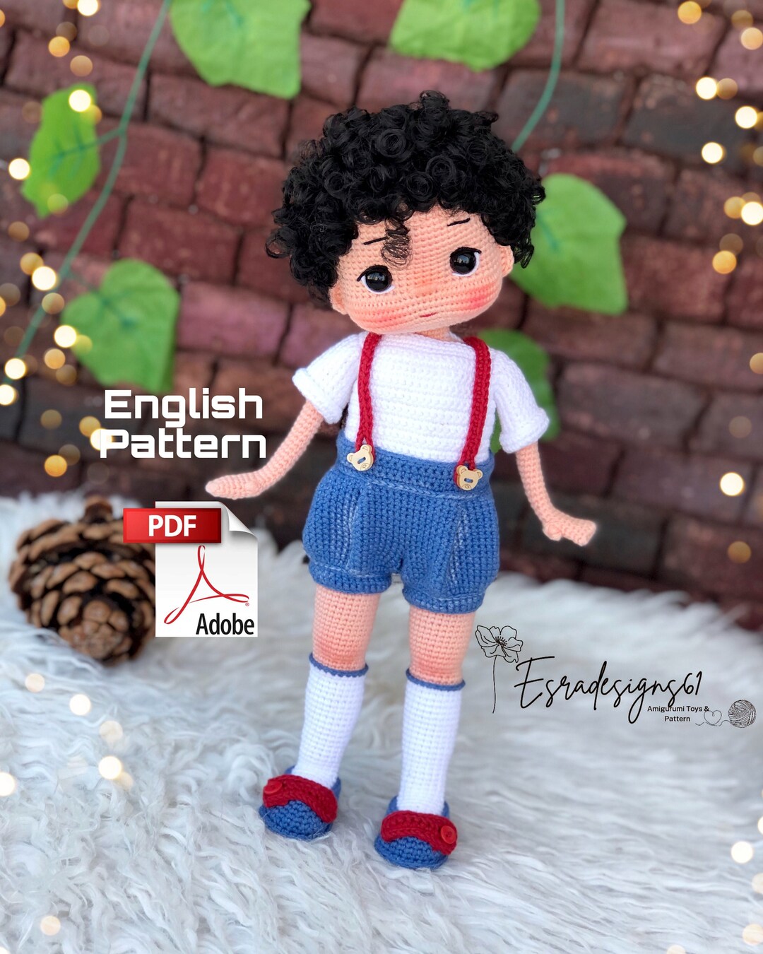 Luca Doll English and Türkçe Pattern , Crochet Pattern , Work ...