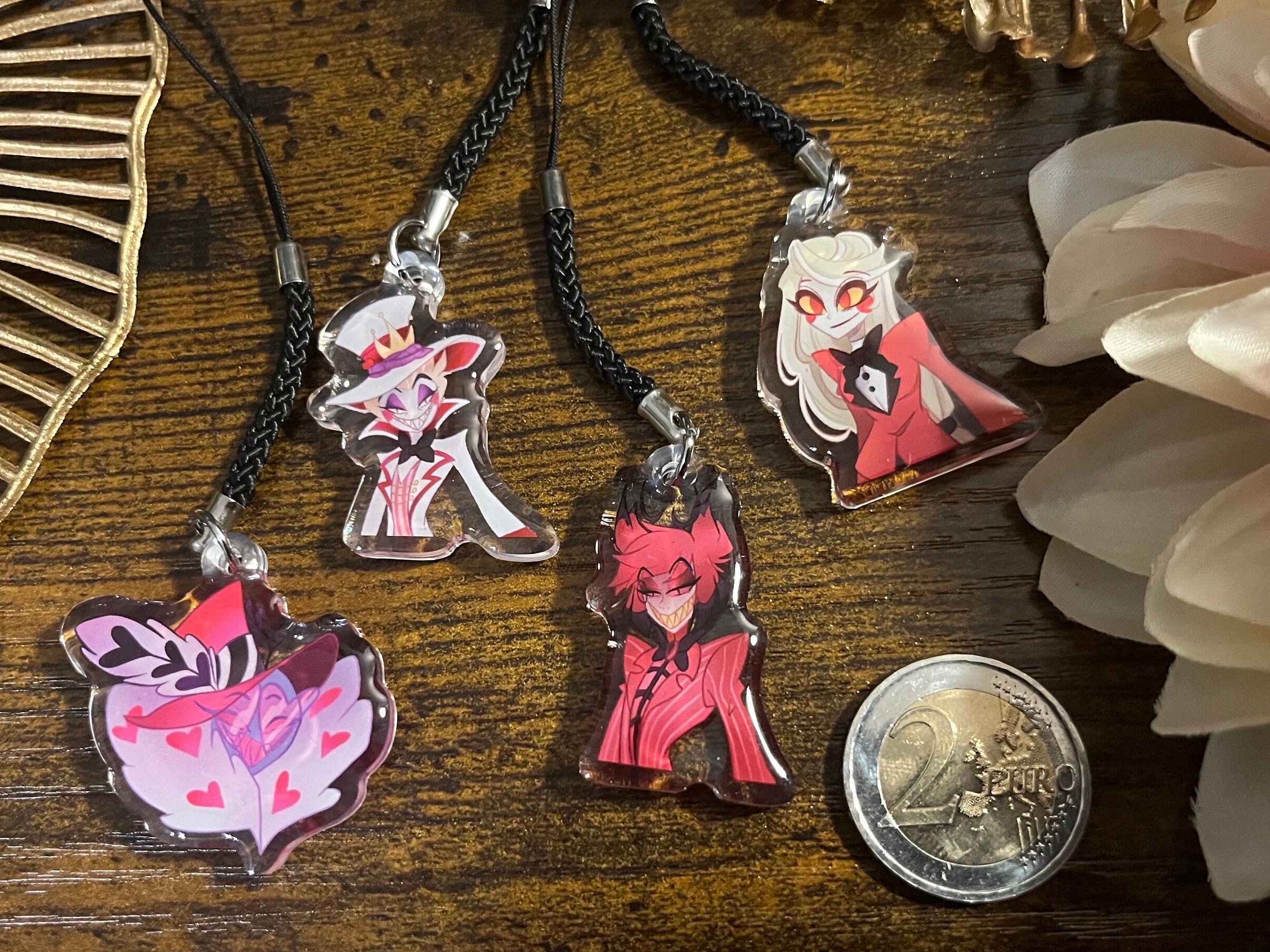 Hazbin Hotel Mini Keychain Handy Alastor Charlie Lucifer Valentino - Etsy