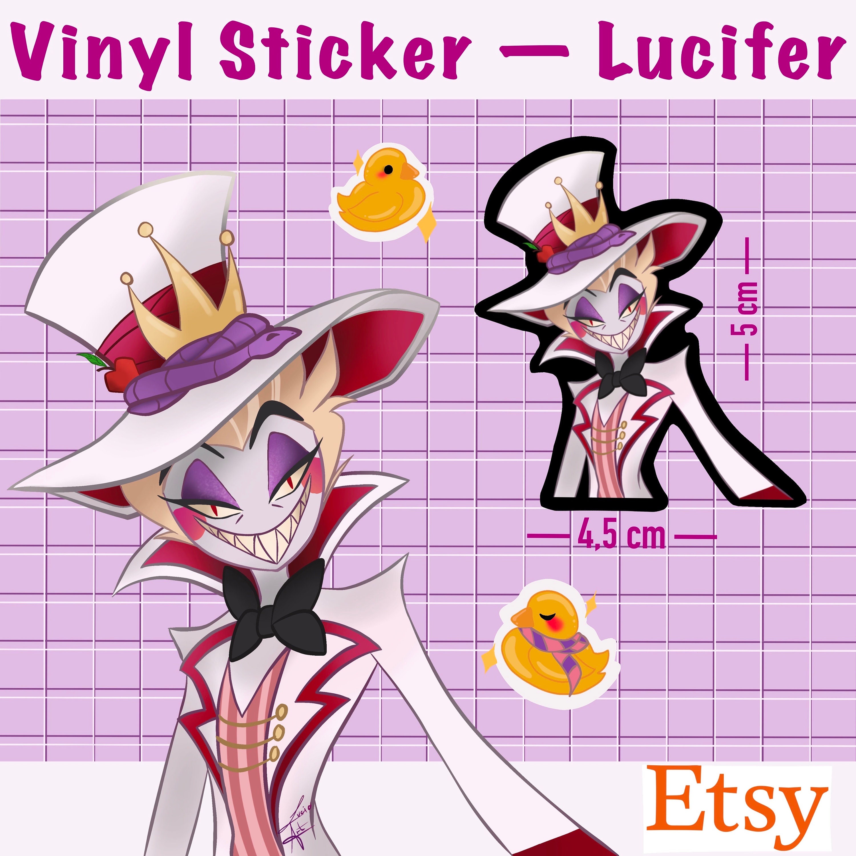 Hazbin Hotel Lucifer Morningstar Sticker - Etsy Australia