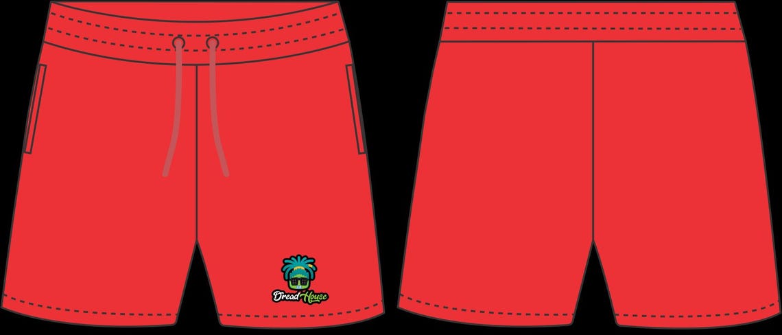 Sweat Shorts Mock up Editable 2D Tech Pack Streetwear Clothing Vector ...