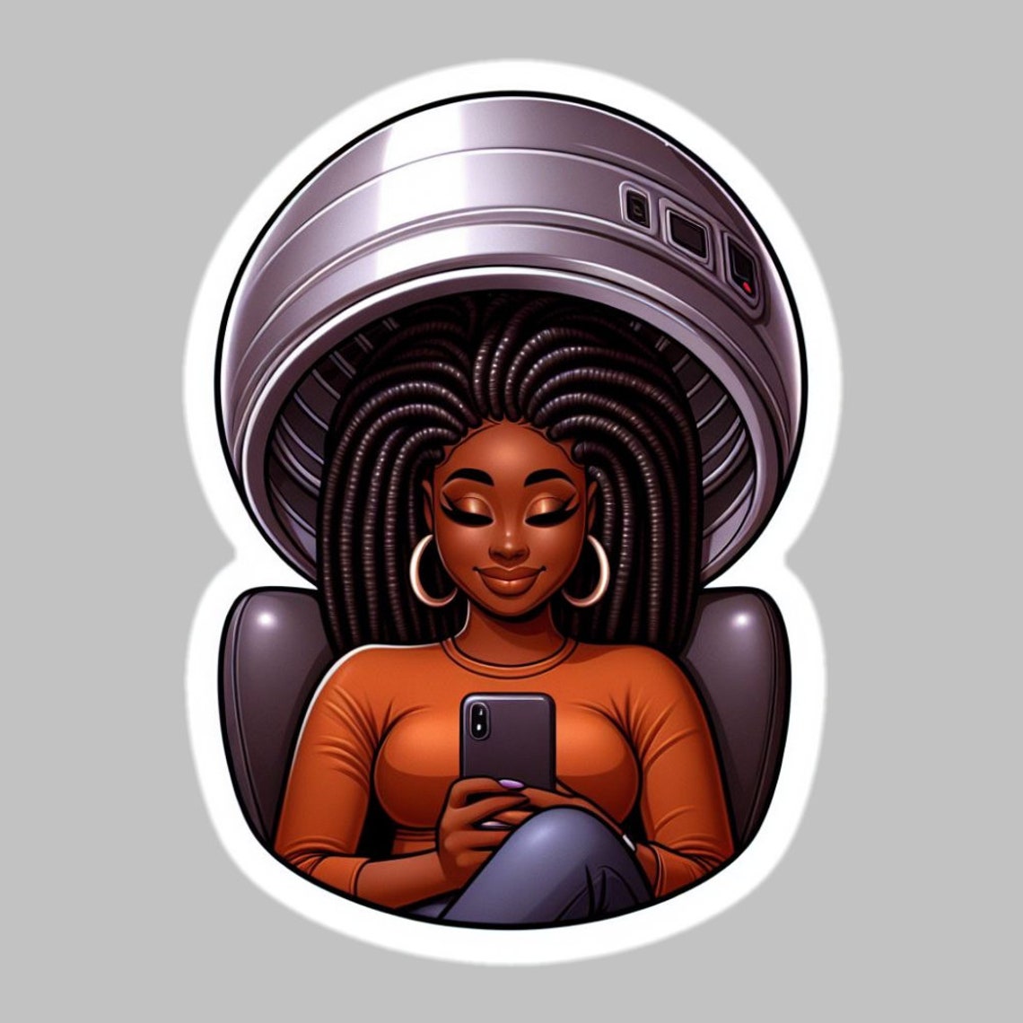 100 Loctician Hairstylist Stickers Loc'd Black Girl Natural Hair Loc ...