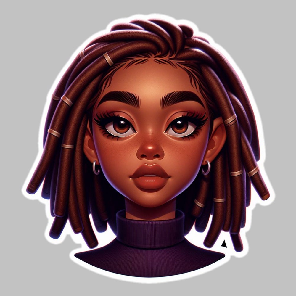 100 Loctician Hairstylist Stickers Loc'd Black Girl Natural Hair Loc ...
