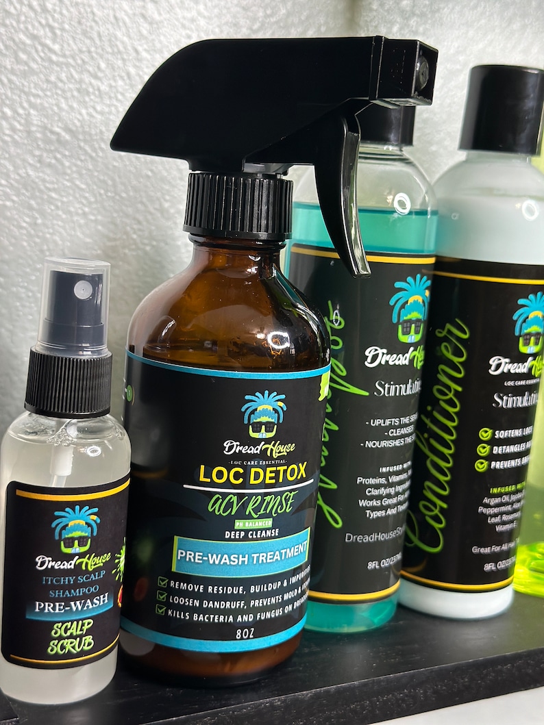 Loc Mister Loc Hydration Mist Itchy Scalp Shampoo Scrub Spray Loc ACV ...