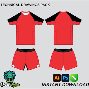 Men's Rash Guard Mock up Editable 2D Tech Pack Streetwear Clothing ...