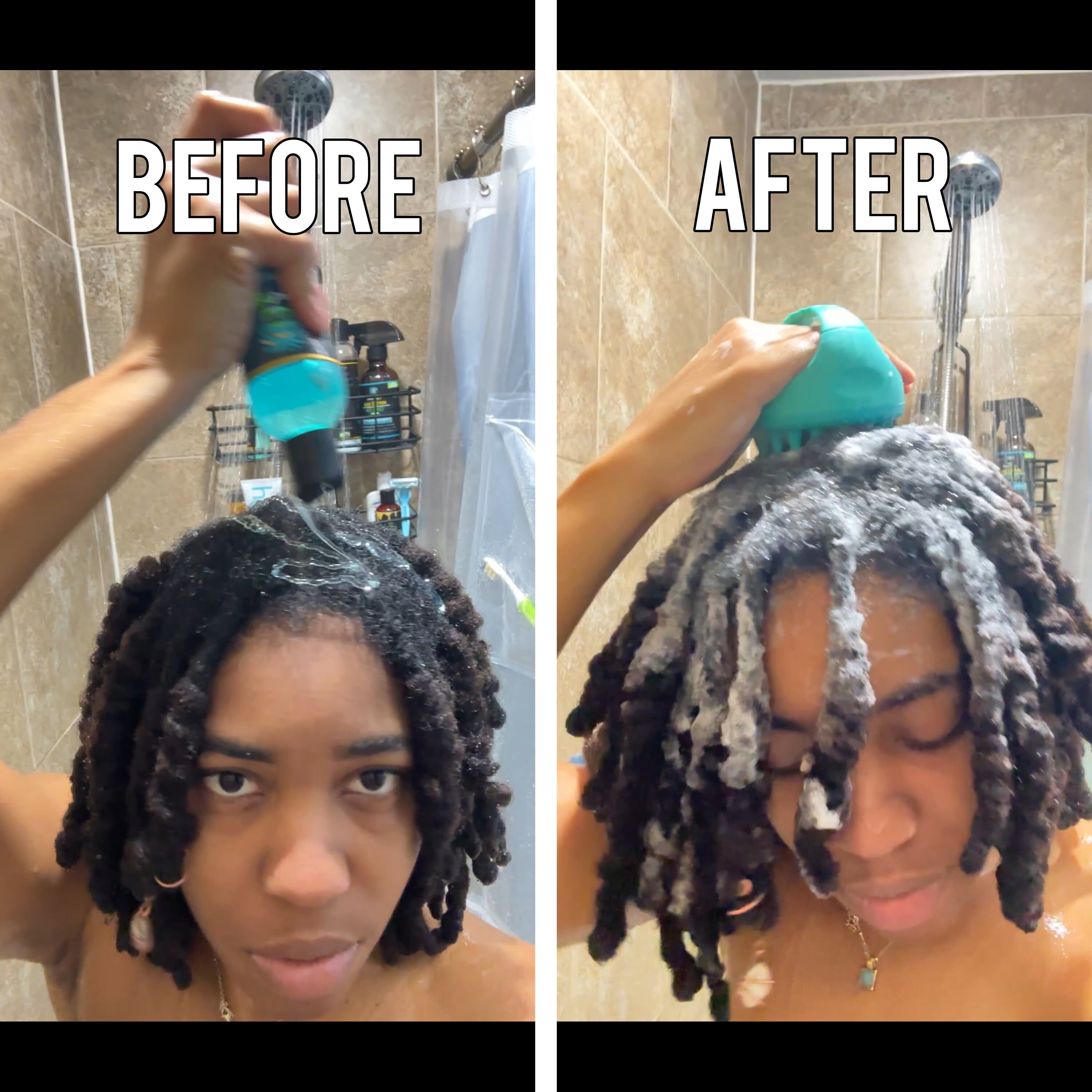 Dreadlock Dandruff Shampoo Scalp Massager Residue Free Pepermint