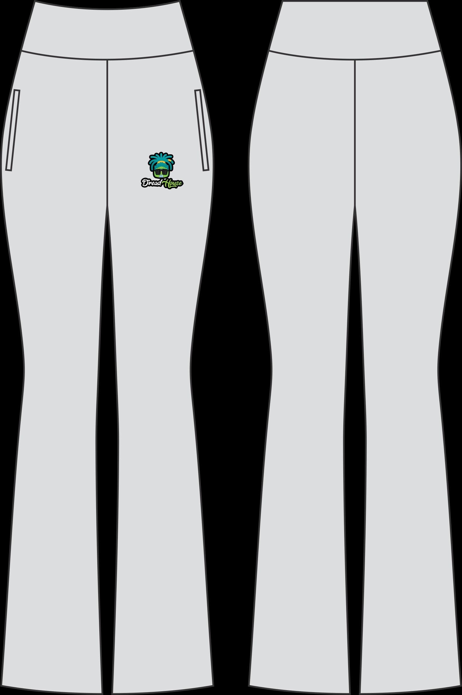 Flared Yoga Pants Mock up Editable 2D Tech Pack Streetwear Clothing ...