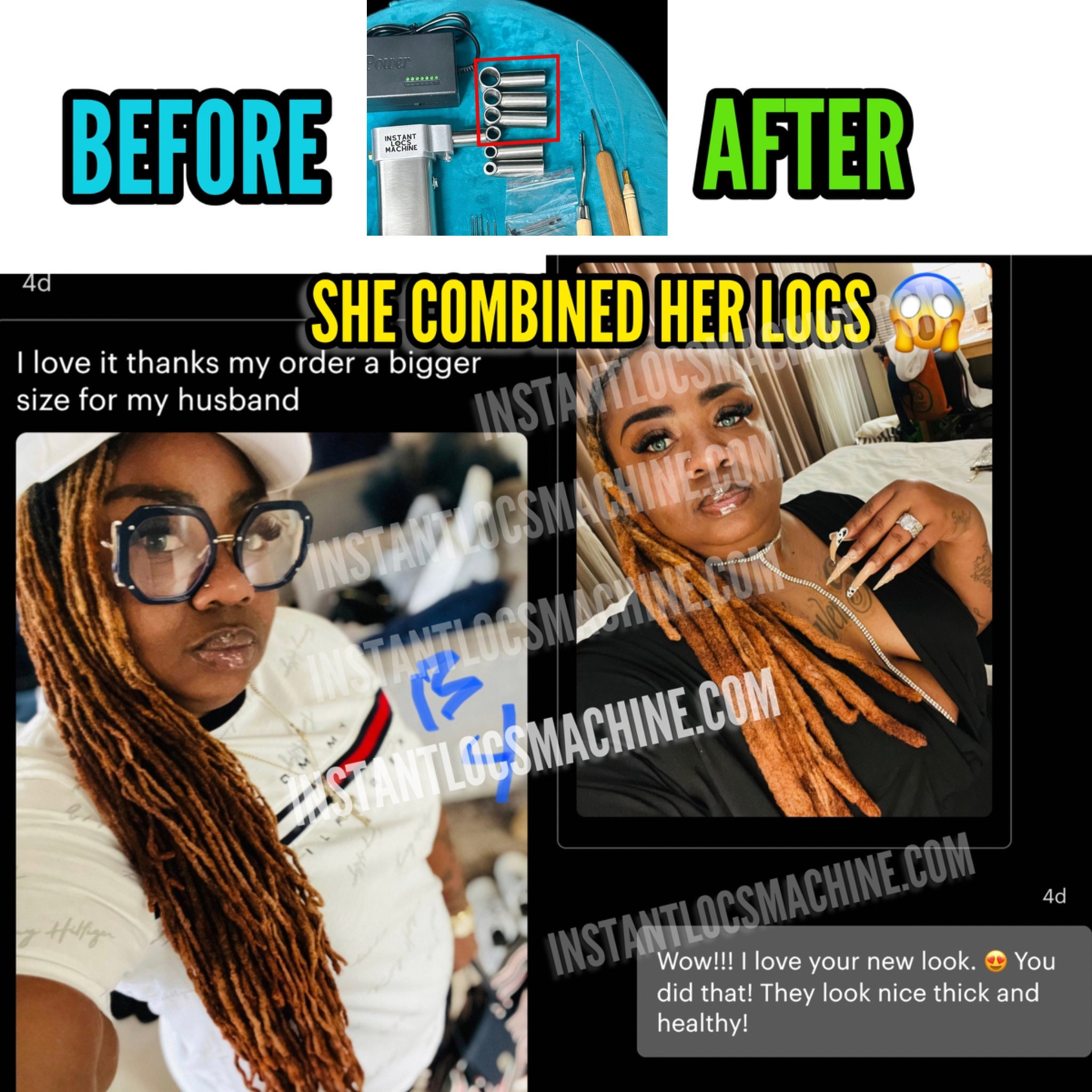 Instant Locs Machine Automatic Dreadlock Machine Automatic Loc ...