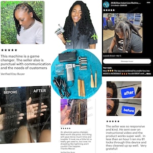 Instant Loc Machine AUTOMATIC Dreadlock Machine Loc Extensions Maker ...