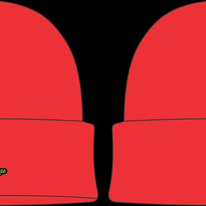 Fisherman Beanie Mock up Editable 2D Tech Pack Streetwear Clothing ...