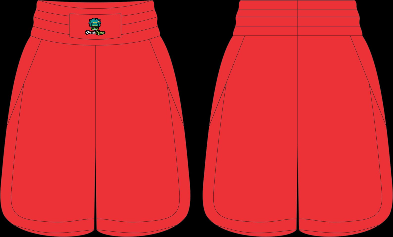 Boxing Shorts Mock up Editable 2D Mbl Tech Pack Streetwear Clothing ...