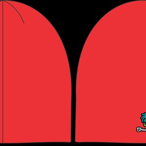 Cuffless Beanie Mock up Editable 2D Tech Pack Streetwear Clothing ...