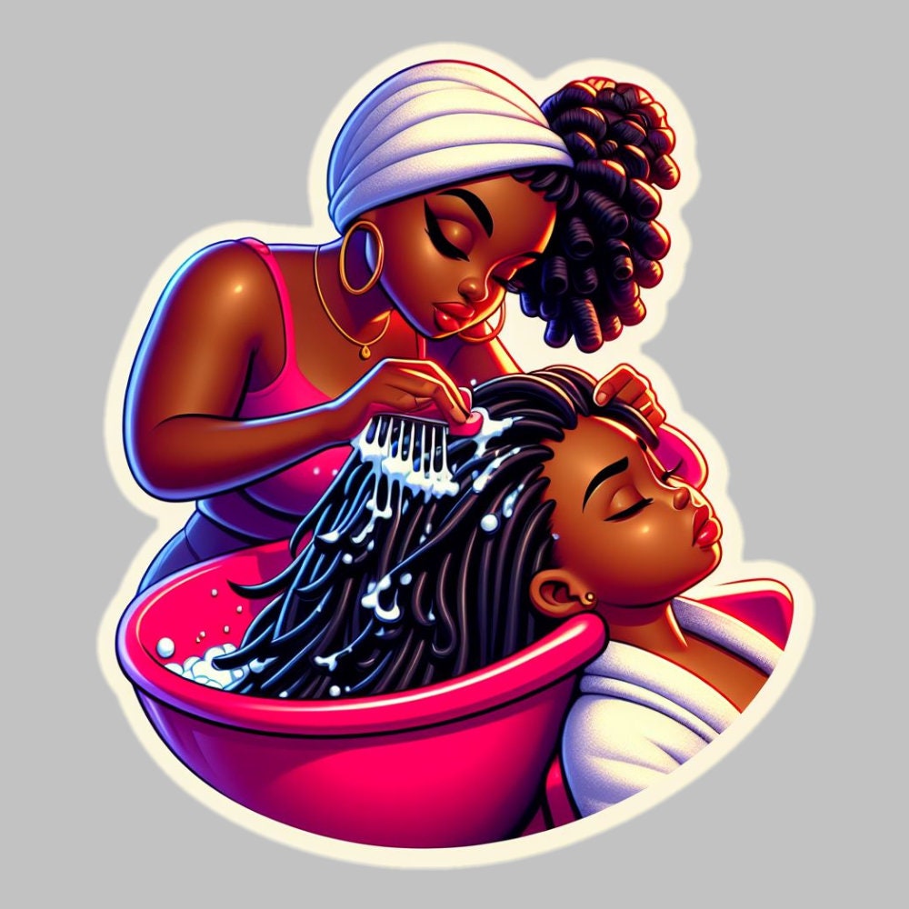 100 Loctician Hairstylist Stickers Loc'd Black Girl Natural Hair Loc ...