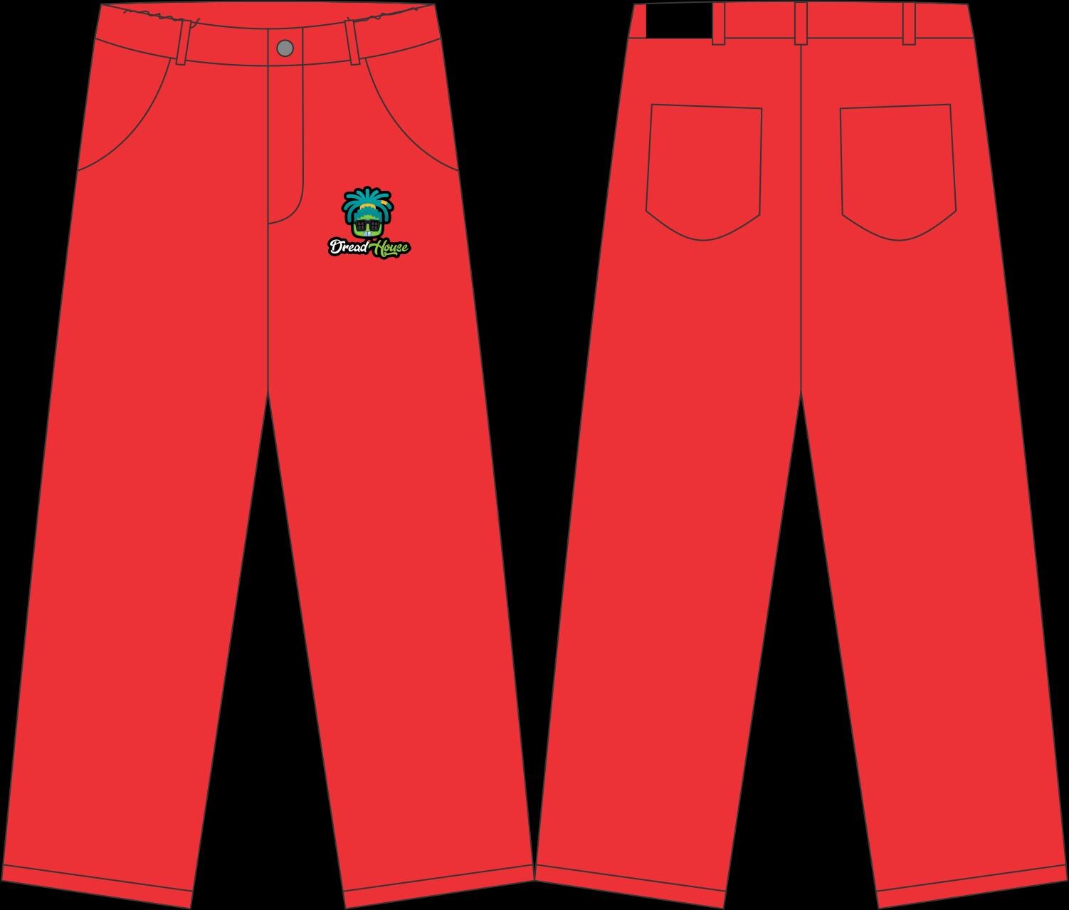 Long Denim Pant Mock up Editable 2D Tech Pack Streetwear Clothing ...