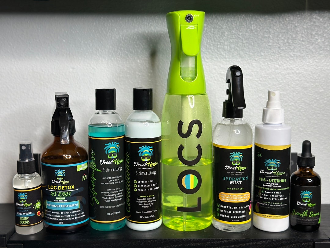 Dreadlock Care Package Mist Itchy Scalp Shampoo Scrub Spray Loc ACV ...