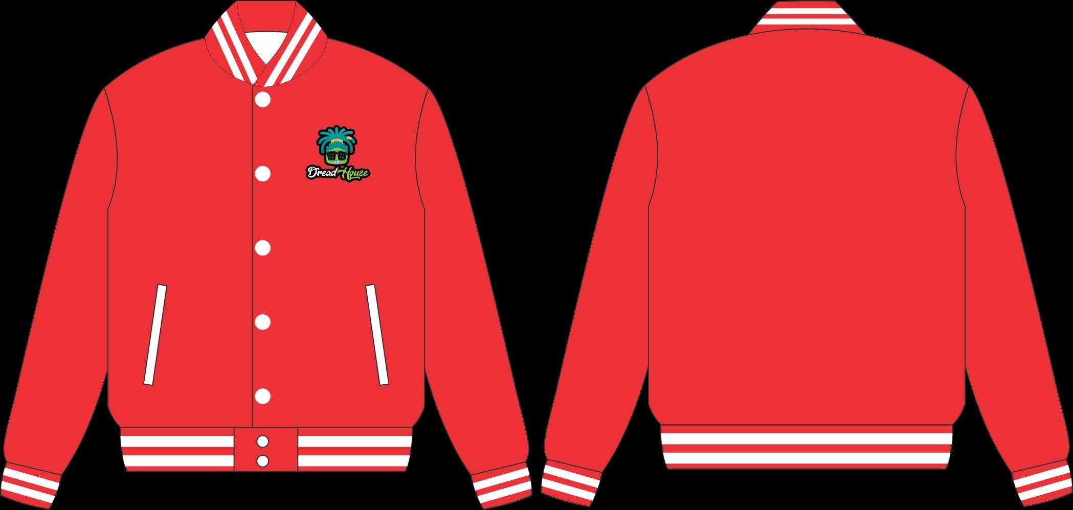 Varsity Jacket Mock up Editable 2D Tech Pack Streetwear Clothing Vector ...