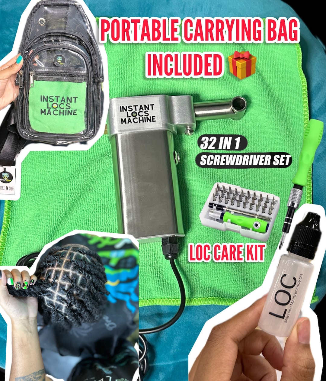 Instant Loc Machine Dreadlock Machine Make Loc Extensions Instant Locs ...