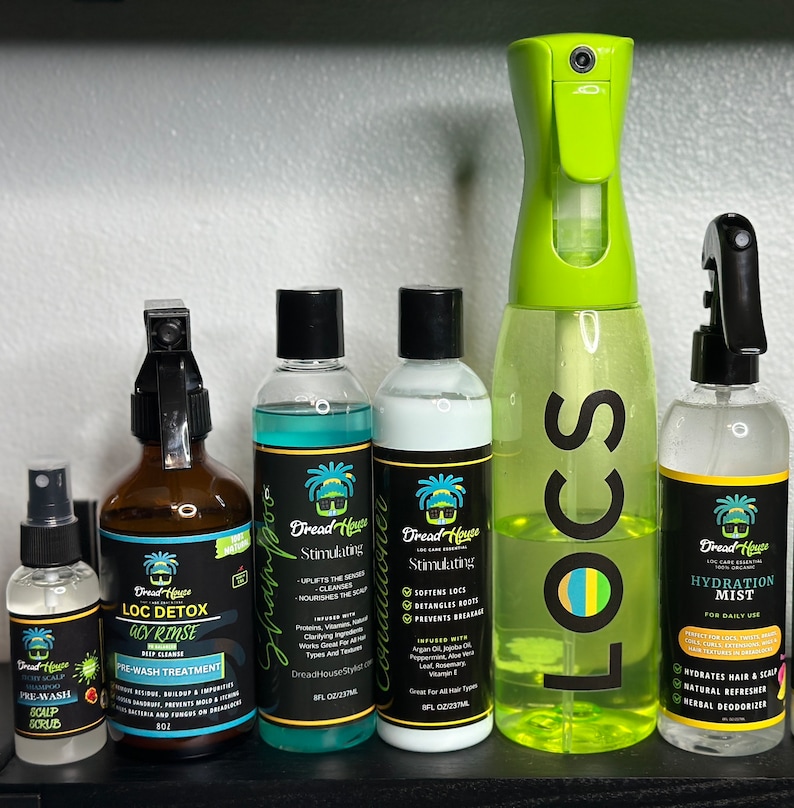 Loc Mister Loc Hydration Mist Itchy Scalp Shampoo Scrub Spray Loc ACV ...