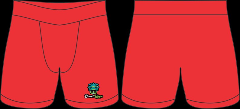Men's Brief Boxer Mock up Editable 2D Tech Pack Streetwear Clothing ...