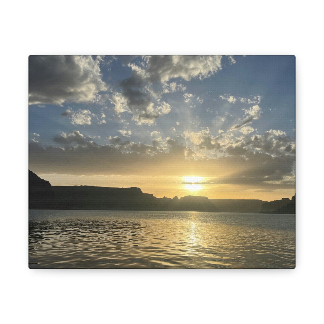 Sunset on Lake Powell Canvas Gallery Wrap, Sunset Glow, Canvas Art ...