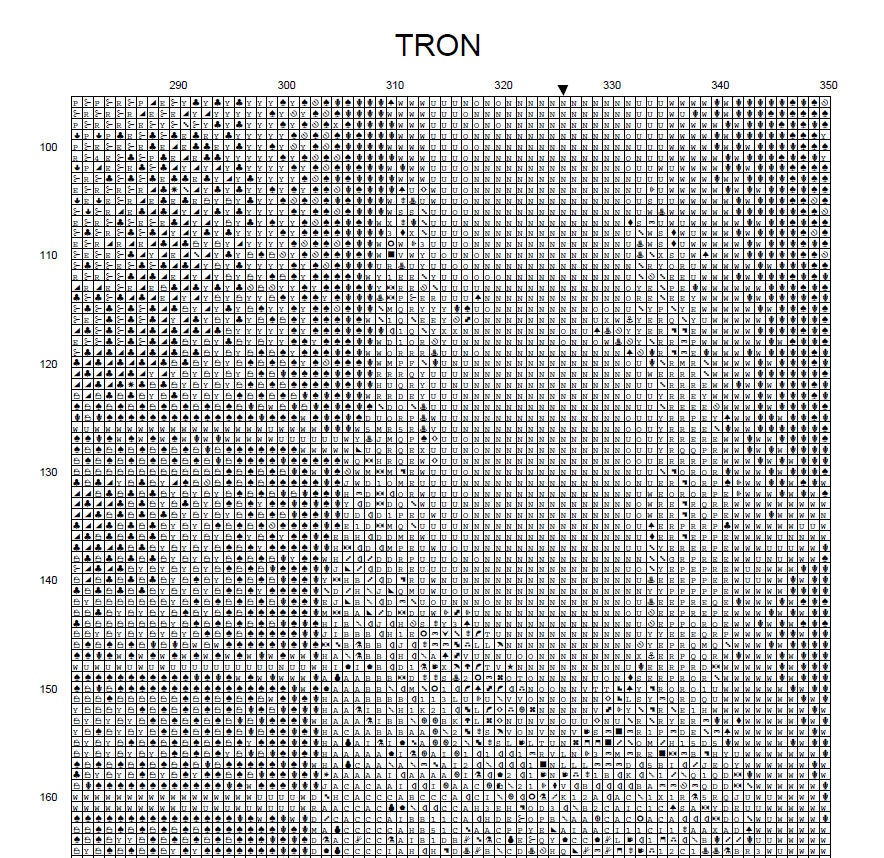 TRON Legacy Title Scene Cross Stitch Pattern PDF Download - Etsy