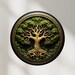 Life of Tree Forest Modern Art Round Glass Wall Art Home Decoration ...