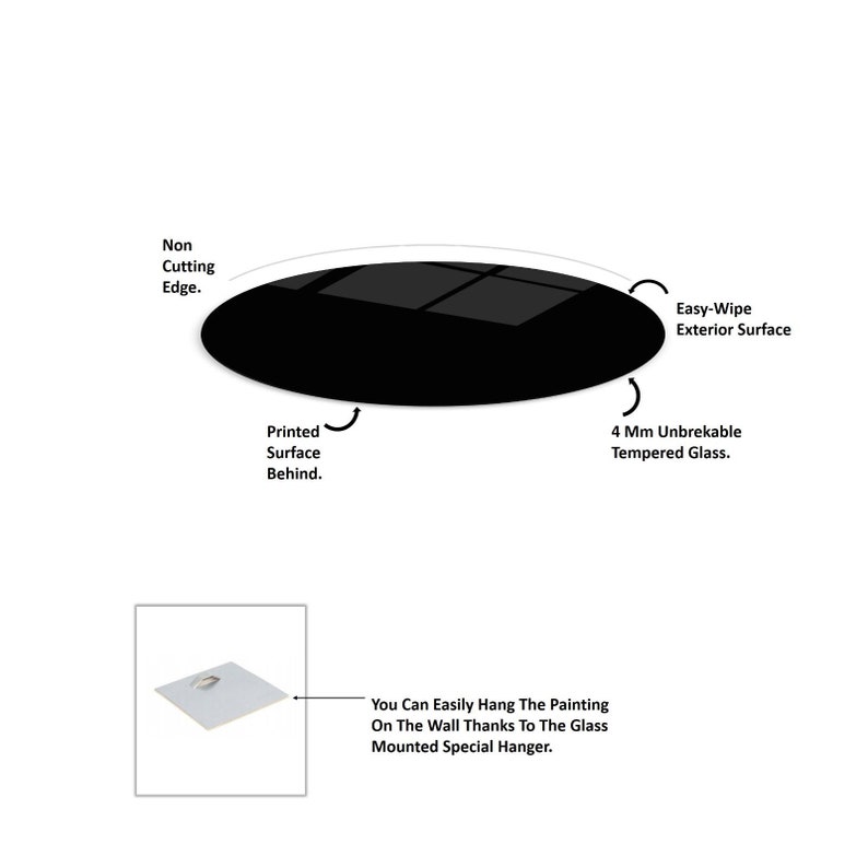 Rainbow Colors Vitray Figure Tempered Glass Printing Wall Art Christmas ...