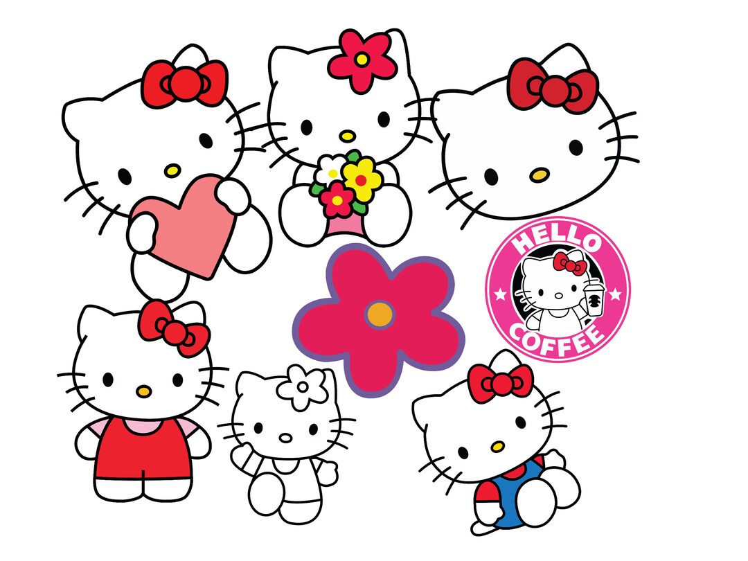 Kawaii Kitty Svg Png Bundle, Cute Cat Svg - Etsy