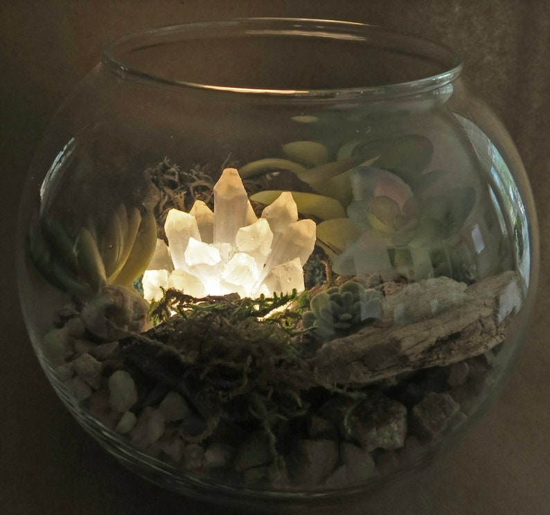 DIY Lighted Faux Crystal Terrarium, Kids Craft, Nature Night Light, No ...