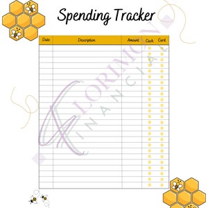 Bee Budget Tracker | Savings Tracker | Savings Challenge | Letter Size ...
