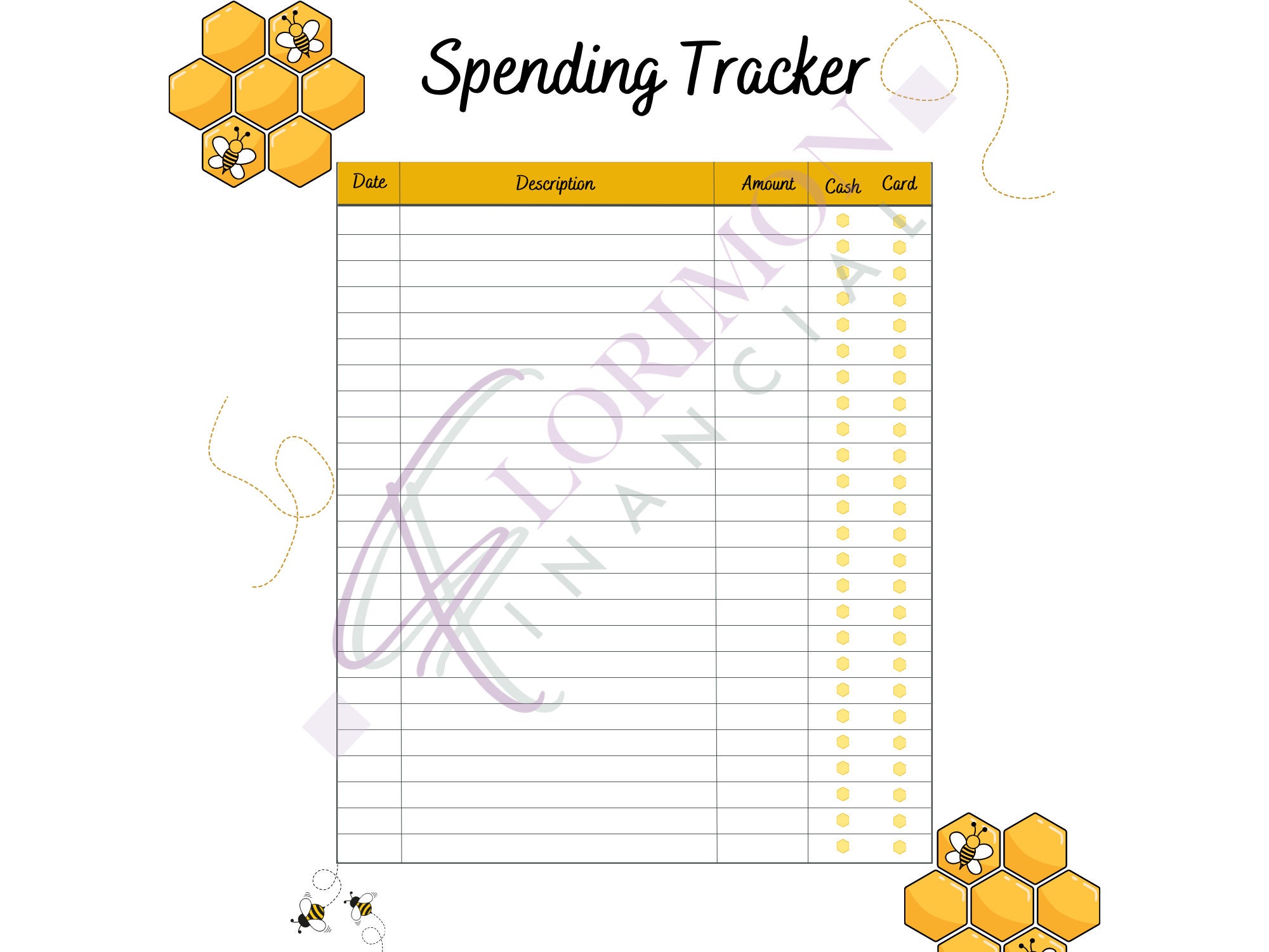 Bee Budget Tracker | Savings Tracker | Savings Challenge | Letter Size ...