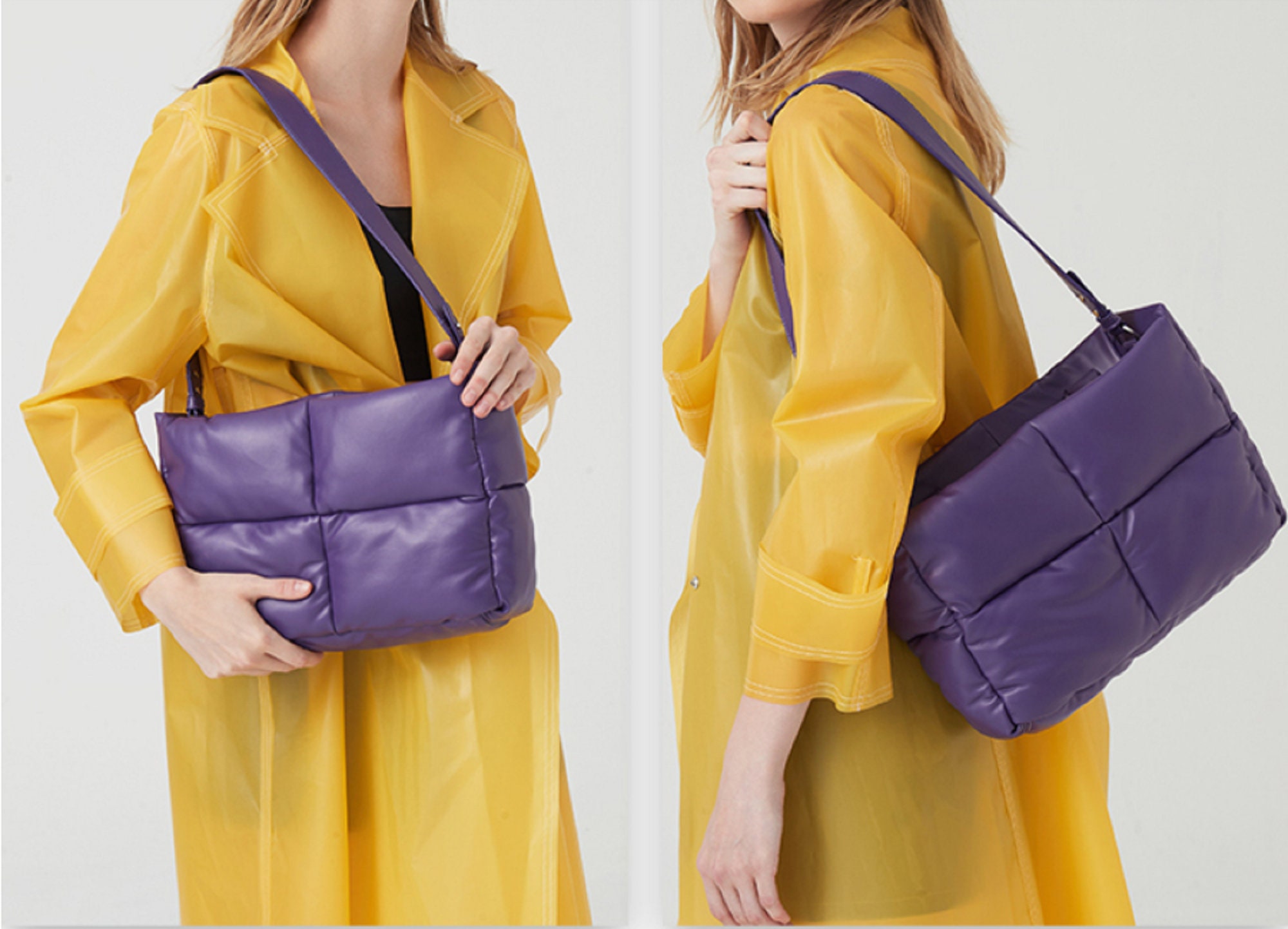 Puffer Shoulder Bag Padded Shoulder Bag Padded Quilted Bag - Etsy