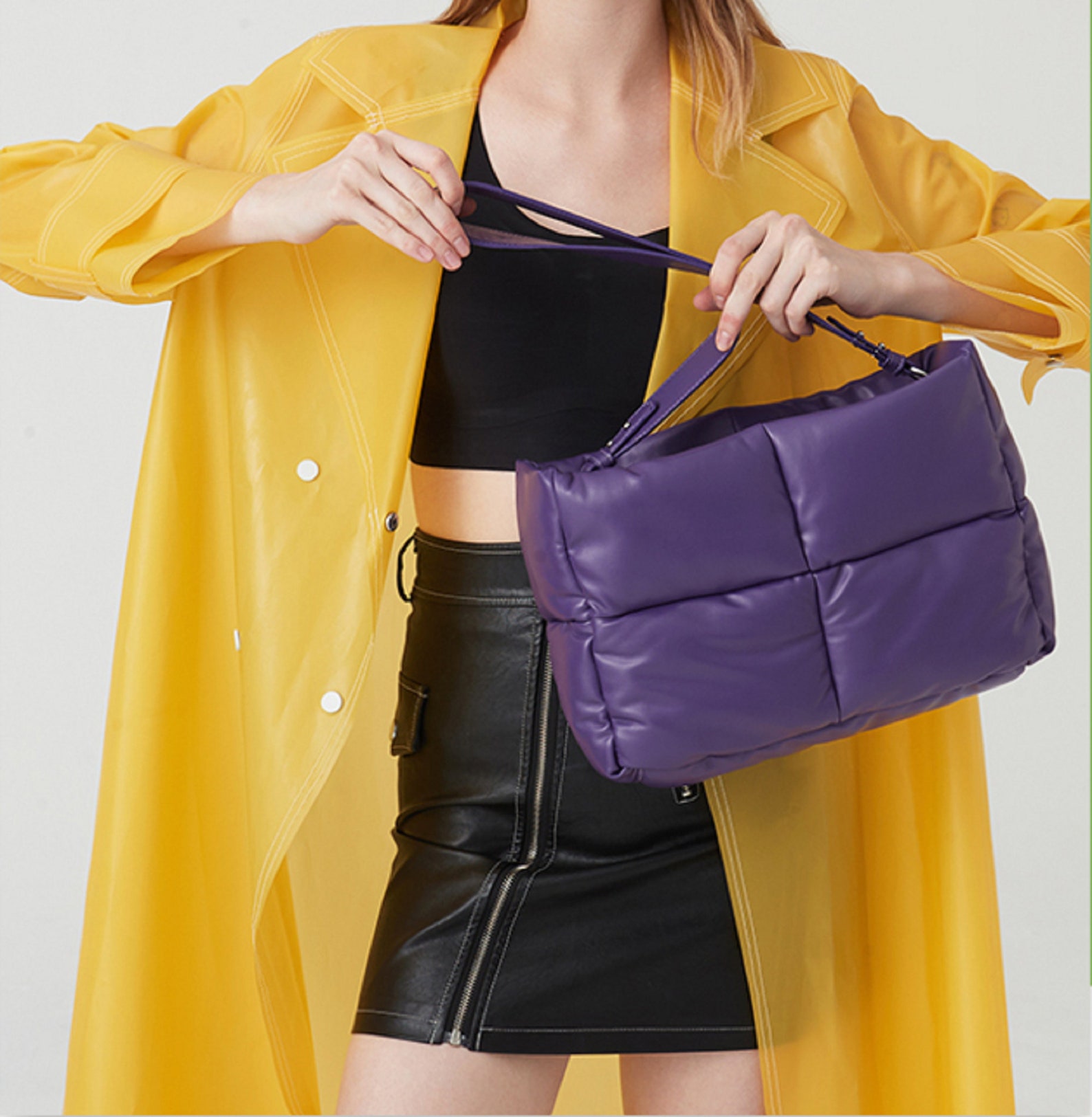 Puffer Shoulder Bag Padded Shoulder Bag Padded Quilted Bag - Etsy