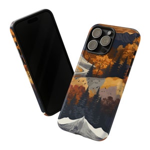 Autumn Forest Tough Case, Fall Mountain Forest Phone Case, Nature ...