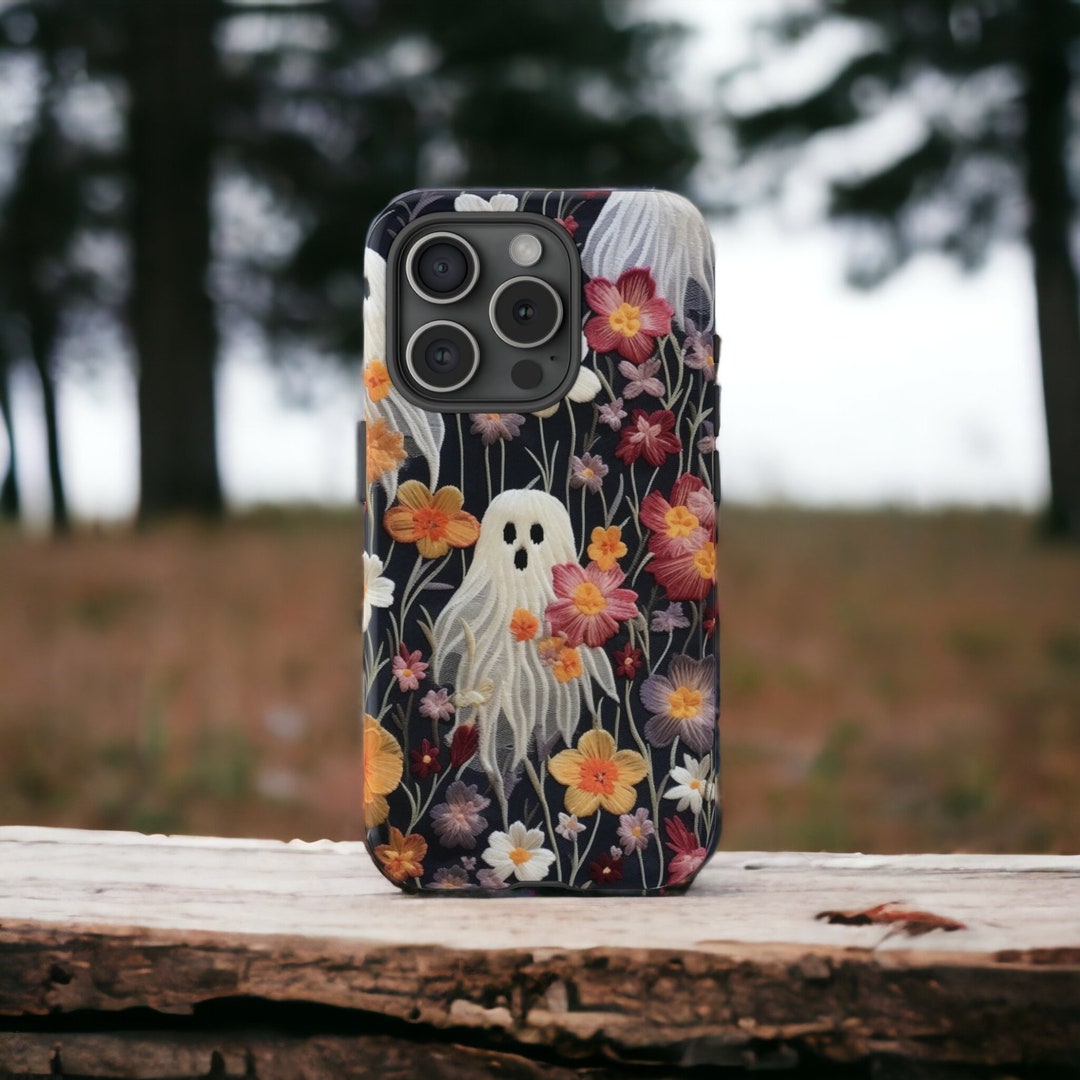 3D Halloween Ghost Print Tough Phone Case, Spooky Phone Cover, Trendy ...