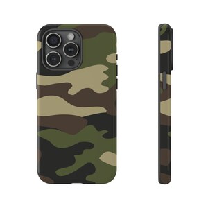Green Army Camouflage Phone Case, Military Camo Print Phone Case ...