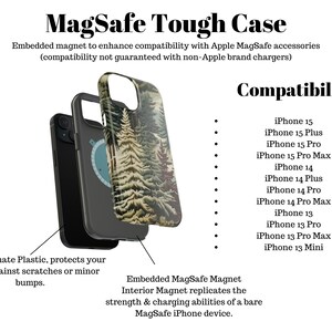 Pine Trees Tough Case, Green Forest Phone Case, Botanical Scenery ...