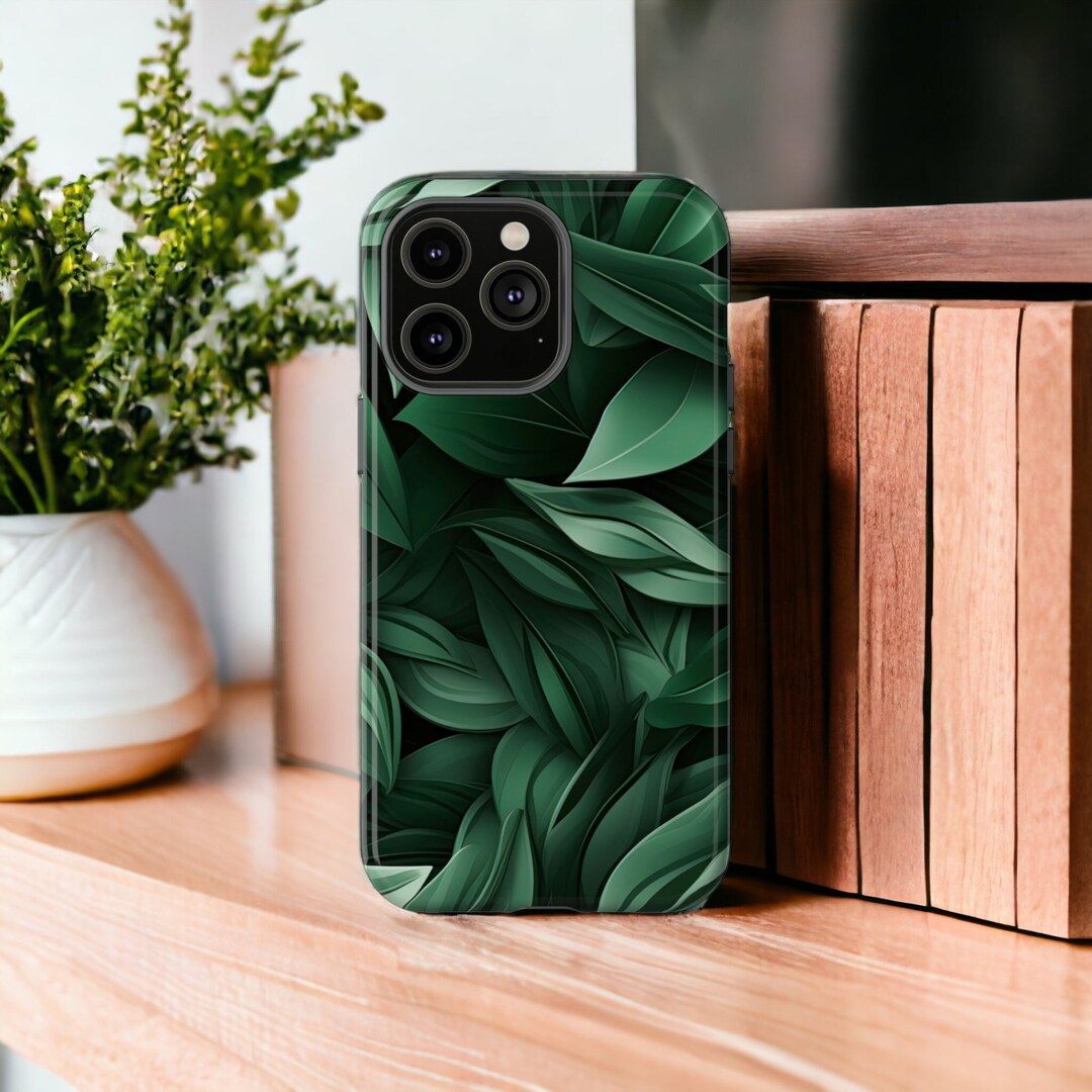 Green Tropical Leaves Magsafe Tough Case, Forest Vines Case, Exotic ...