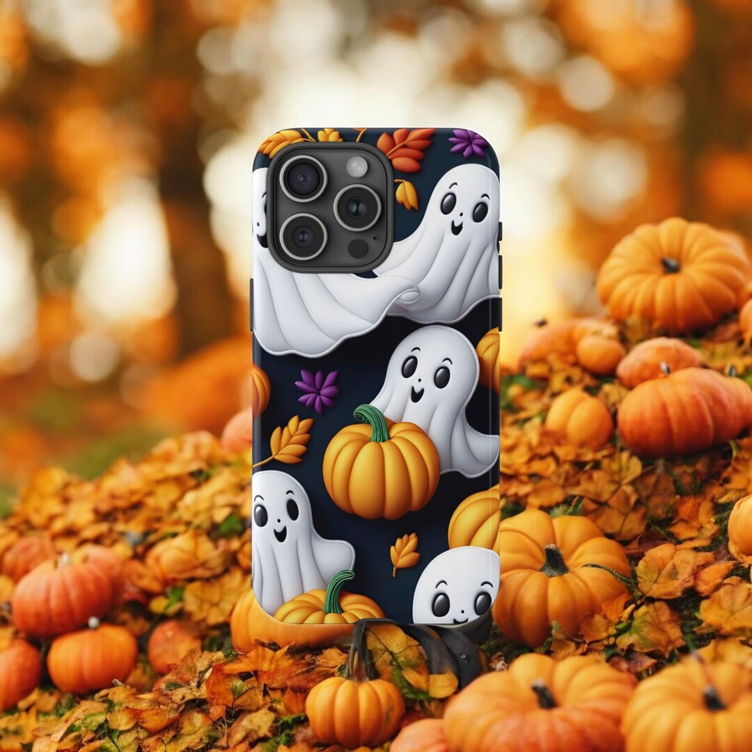 Cute Spooky Ghosts Magsafe Tough Case, Halloween Pumpkin Phone Case ...