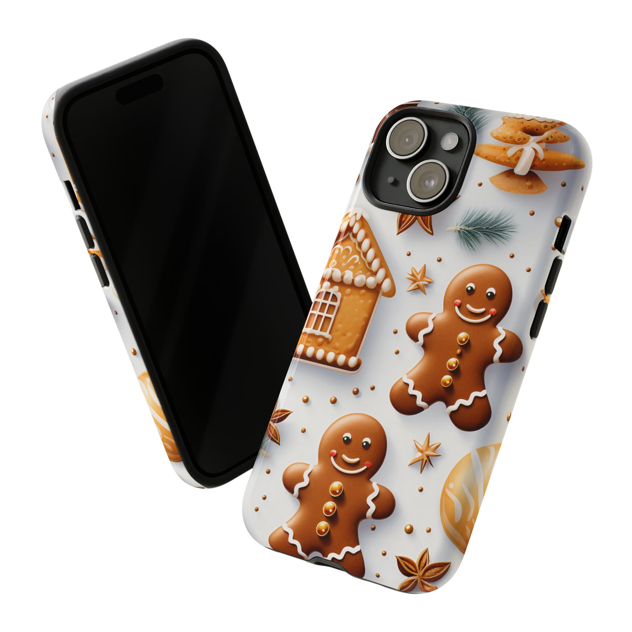 3D Gingerbread Man House Phone Case, Christmas Phone Cover, Aesthetic ...