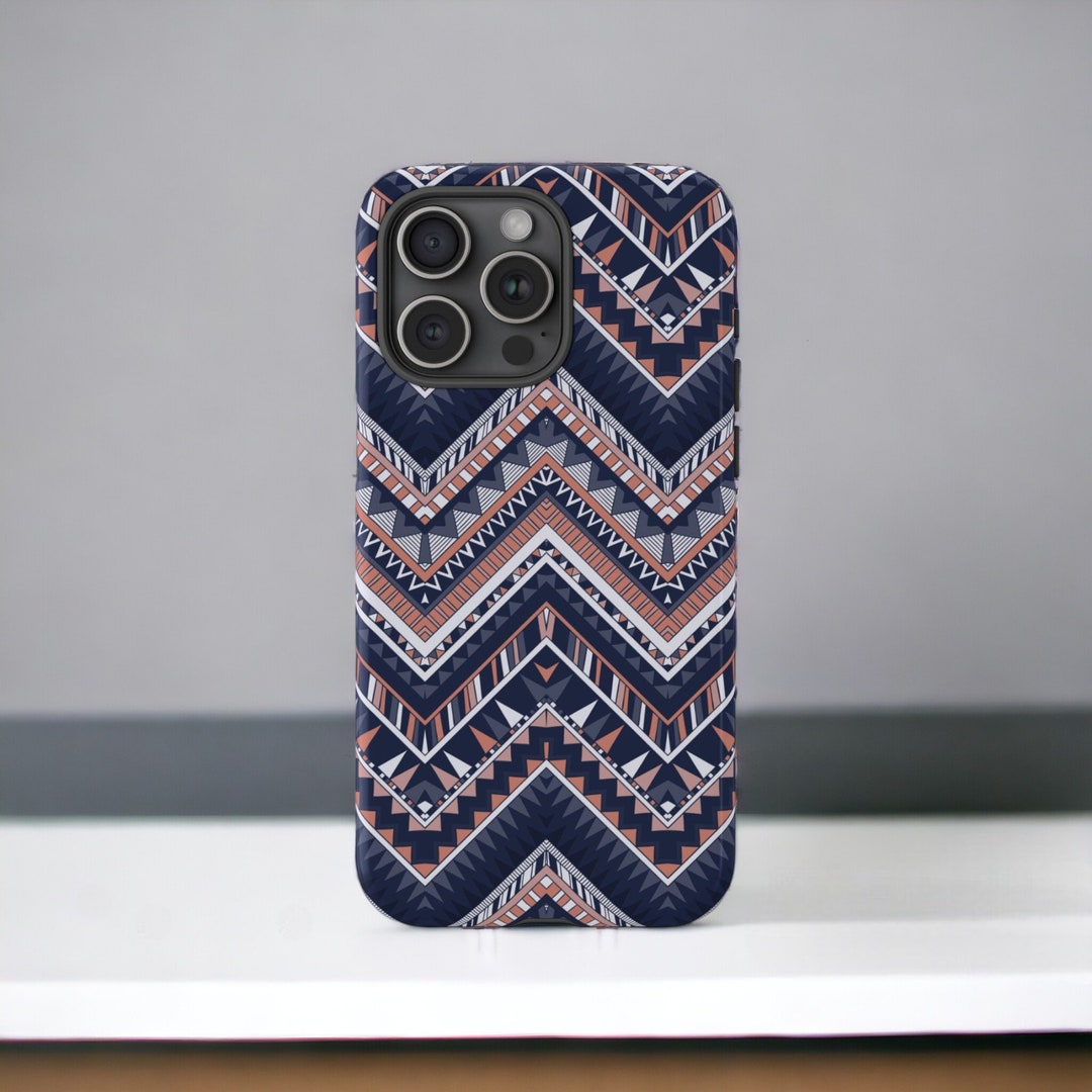 Bohemian Tribal Chevron Pattern Tough Phone Case, Herringbone Phone ...