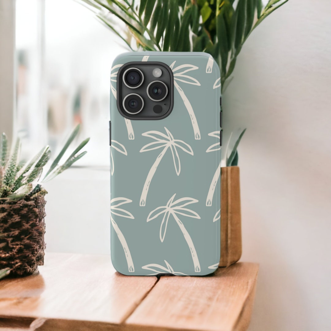 Palm Trees Tough Phone Case, Tropical Case, Boho Beach Tree Art ...