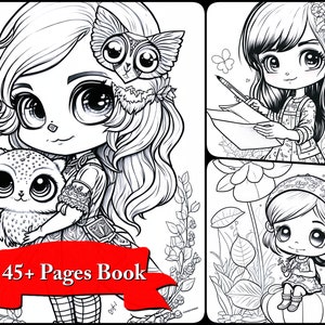 Cute Kawaii Girl Portrait Coloring Page Unleash Your Creativity With ...