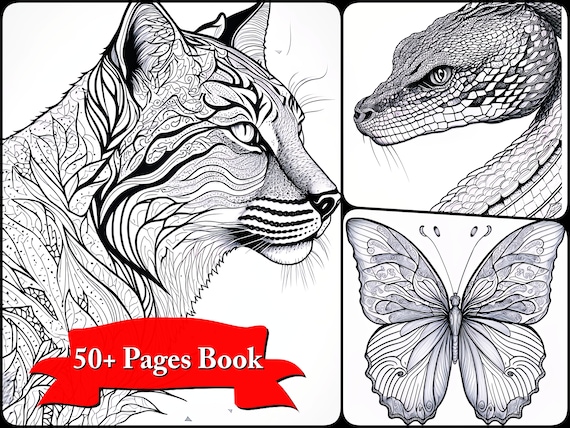 Abstract Animal Coloring Pages